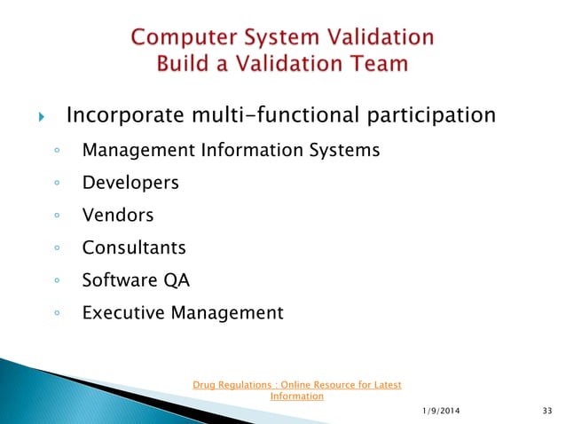 Computer System Validation | PPTX | Pharmaceutical Industry | Industries
