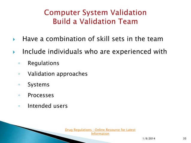 Computer System Validation | PPTX | Pharmaceutical Industry | Industries