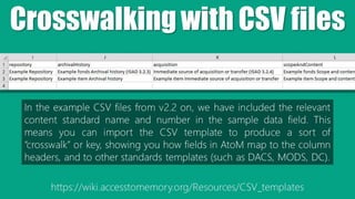 CSV import in AtoM | PPTX