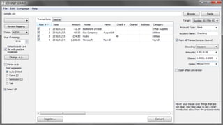 CSV2QIF (CSV to QIF Converter) | PPT