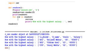 csv and test files comparison of the files | PPT