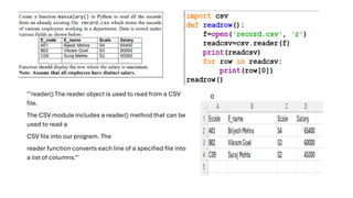 csv and test files comparison of the files | PPT
