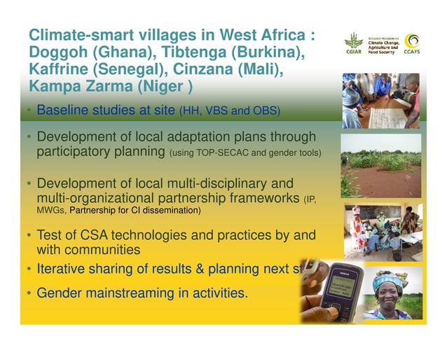 Climate-Smart Village approach in West Africa | PPT
