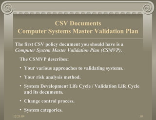 CSV Audit Presentation | PPT