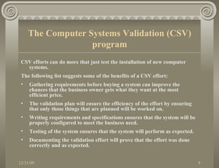 CSV Audit Presentation | PPT