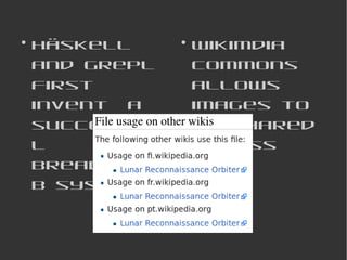 Häskell und Grepl: Data Hacking Wikimedia Projects Exampled With Open Access Signalling Project ...