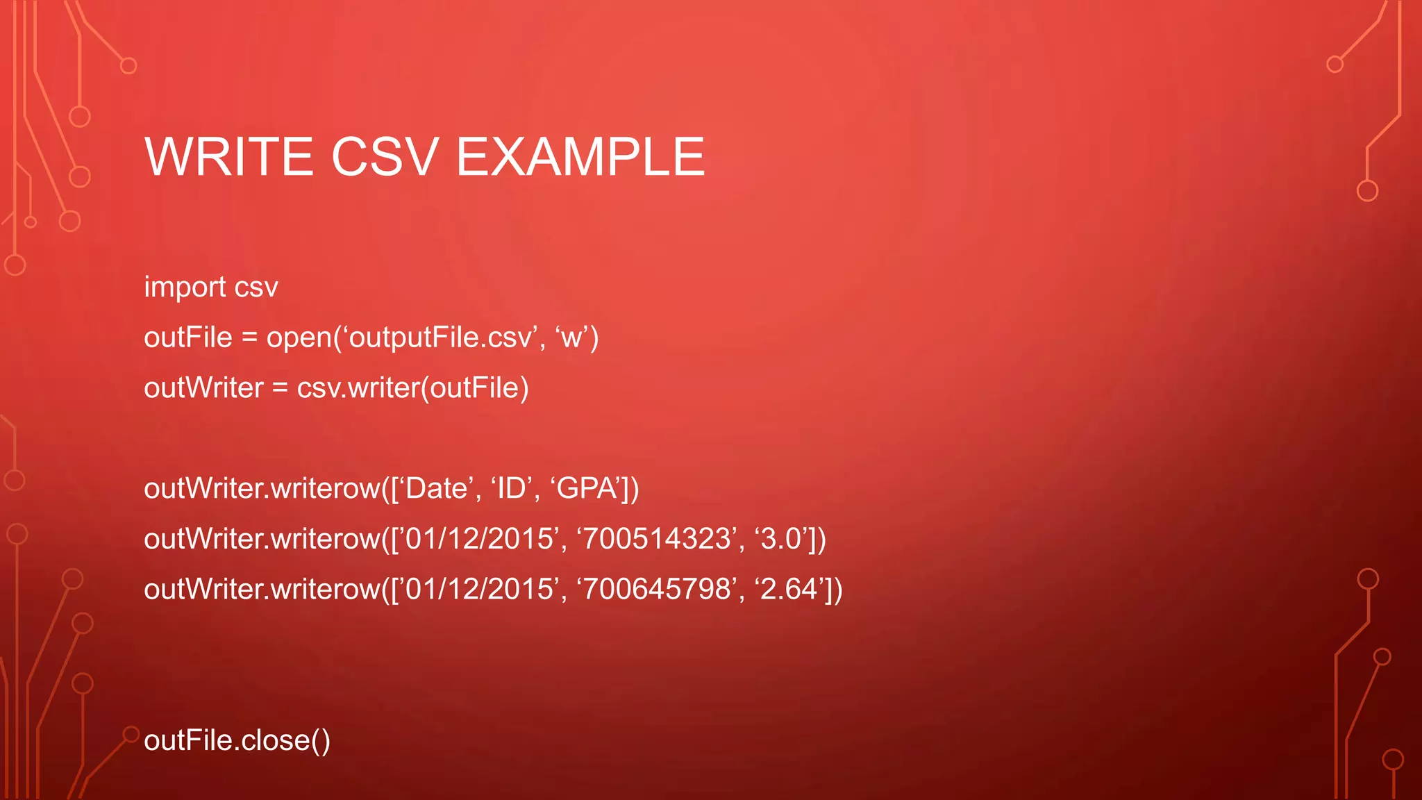 CSV File Manipulation | PPTX