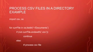 CSV File Manipulation | PPTX