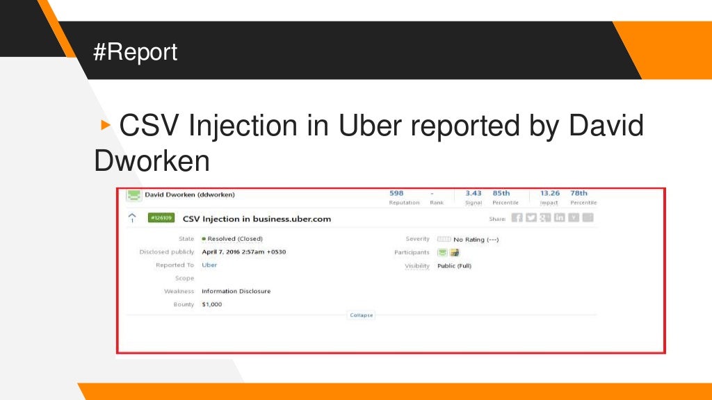 CSV Injection by Ishaq Mohammed