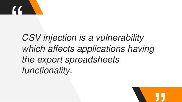 CSV Injection by Ishaq Mohammed