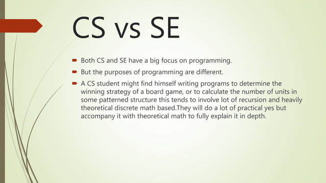 Cs vs se | PPT