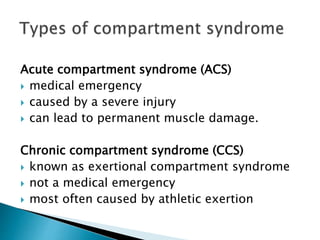 COMPARTMENT SYNDROME | PPT