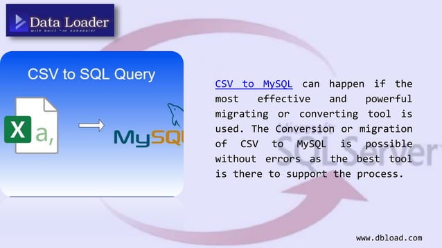 CSV to MySQL.pptx | Databases | Computer Software and Applications