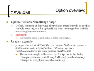 CSV to XML Converter | PPTX | Programming Languages | Computing