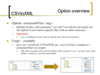CSV to XML Converter | PPTX | Programming Languages | Computing