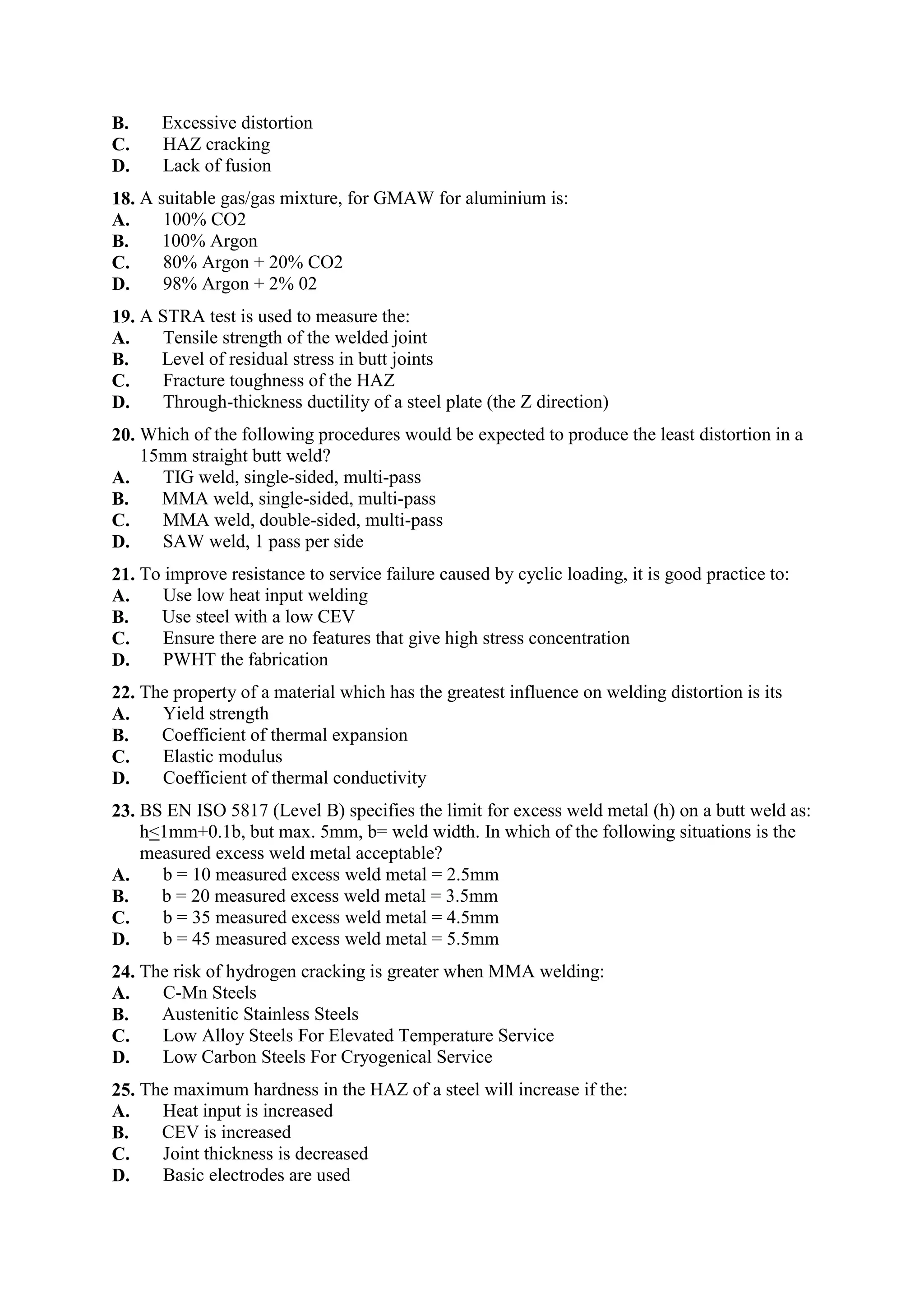 Cswip 3.1 question & Answers | PDF