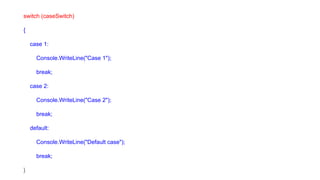 C# switch case | PDF