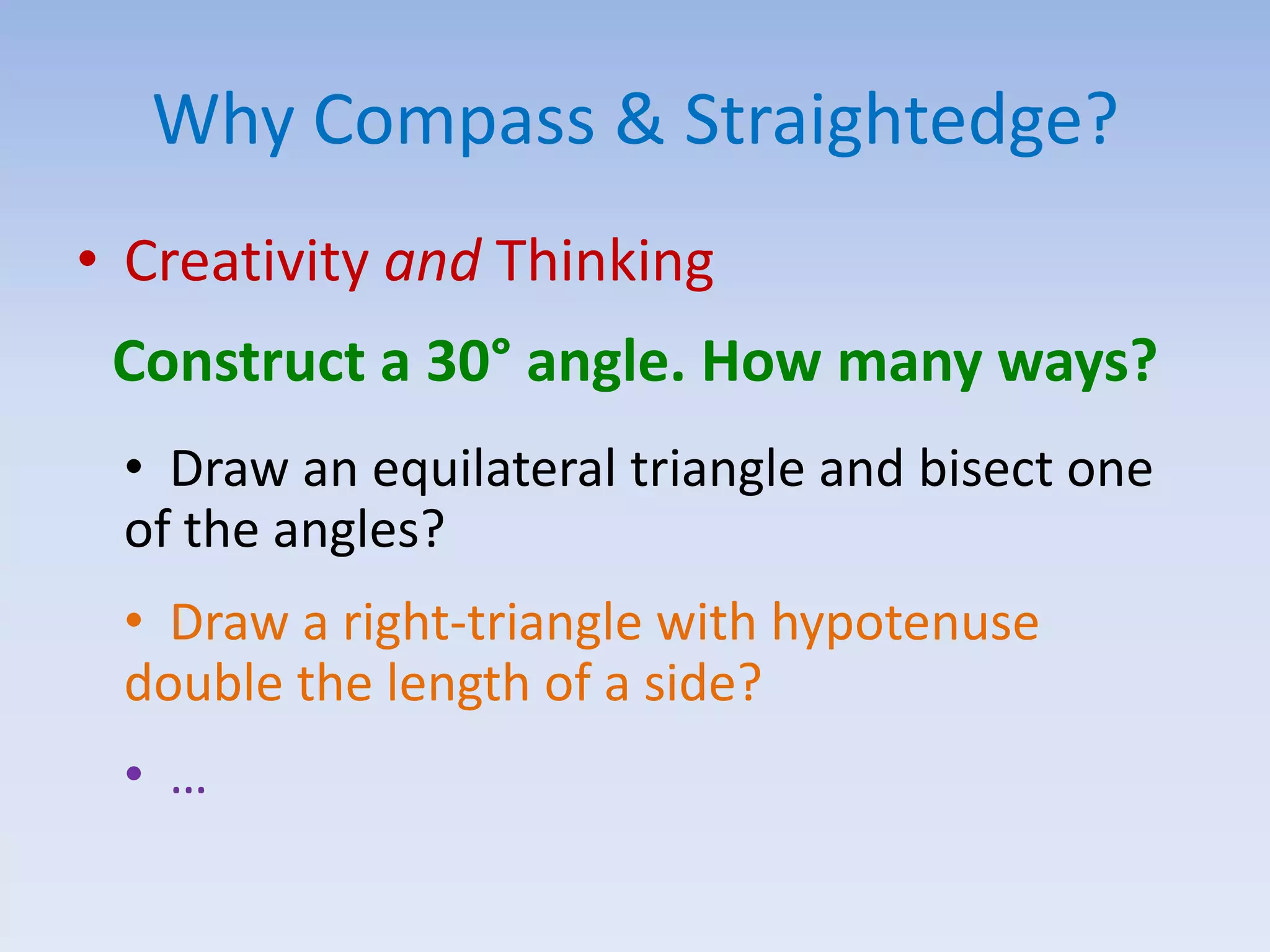 Compass+Straightedge with GeoGebra | PPTX | Education