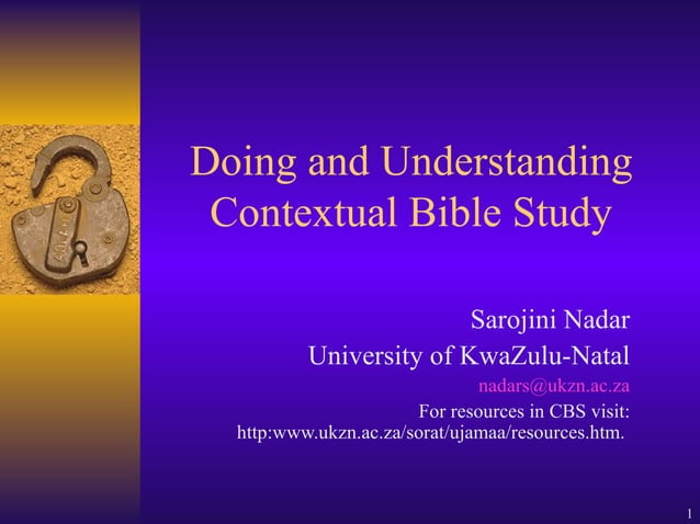 Contextual Bible Study | PPT | Christianity | Religion & Spirituality