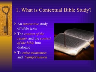 Contextual Bible Study | PPT | Christianity | Religion & Spirituality