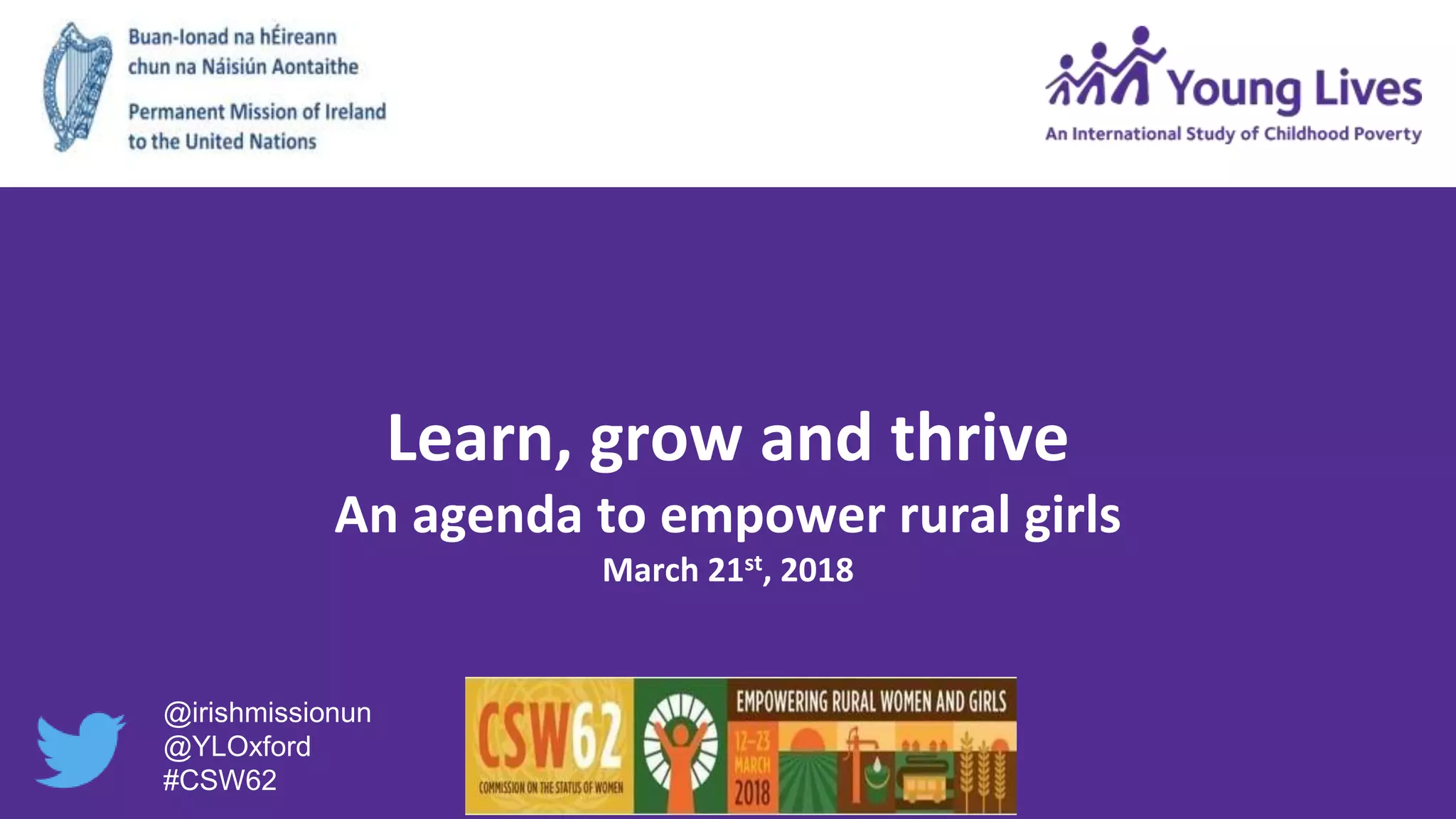 Learn, Grow and Thrive CSW presentation | PPTX