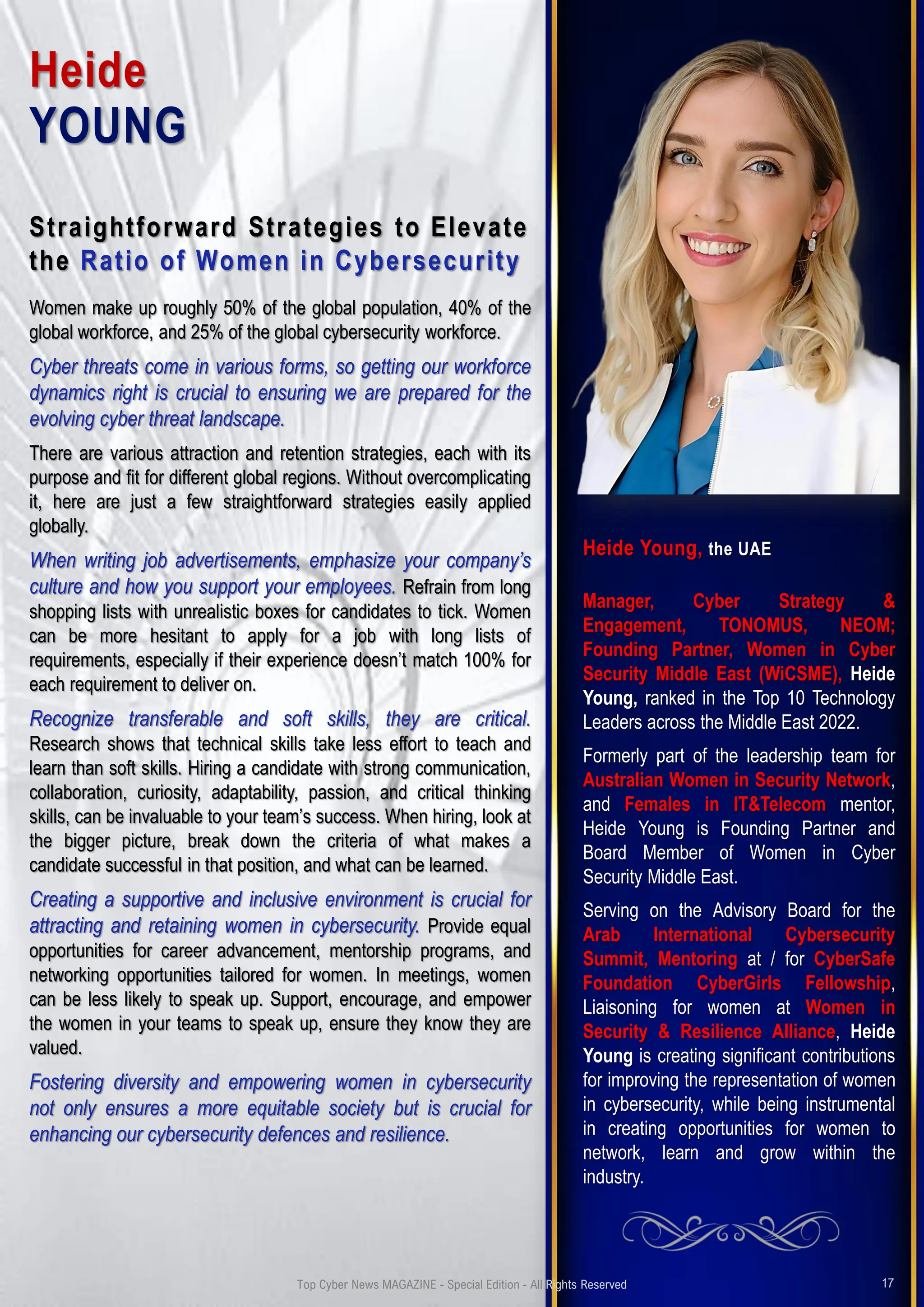 CSWY2023! Cybersecurity Woman of the Year. Top Cyber News MAGAZINE | PDF