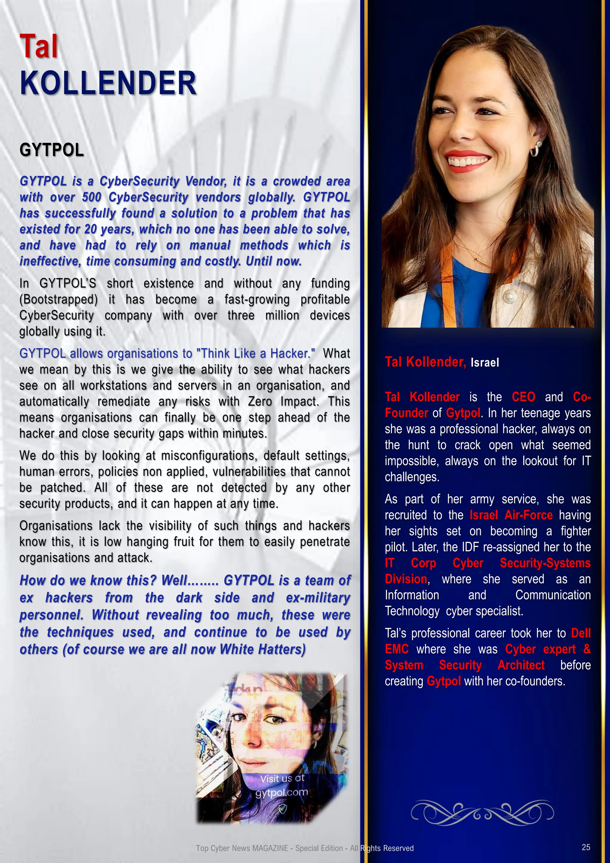 CSWY2023! Cybersecurity Woman of the Year. Top Cyber News MAGAZINE | PDF