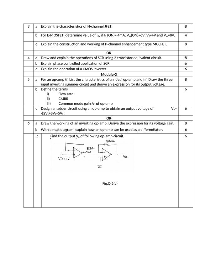 1st and 2nd Semester 2018 scheme C cycle model question papers | PDF ...
