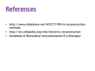 CT Scan Image reconstruction | PPT