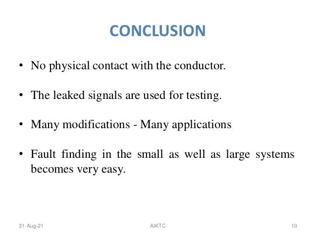 Cable Testing (using leakage signal)