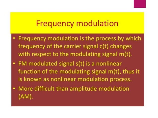 Frequency modulation | PPTX | Digital Audio | Computer Software and ...