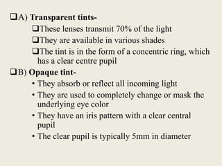 Cosmetic contact lenses | PPTX