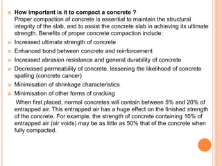 Concrete technology(methods of compaction) | PPT