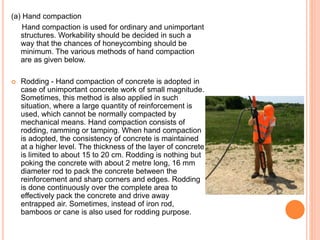 Concrete technology(methods of compaction) | PPT