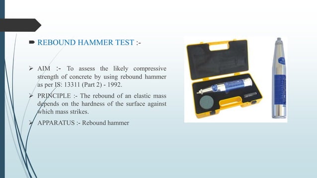 Destructive And Non Destructive Test Of Concrete Pptx Chemistry Science