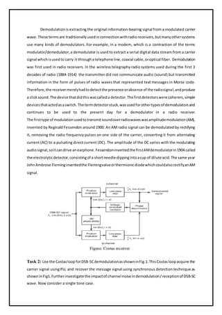 Communication Theory-1 project report || Carrier Acquisition in DSB_SC ...