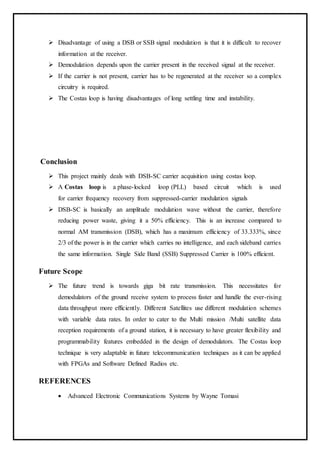 Communication Theory-1 project report || Carrier Acquisition in DSB_SC ...