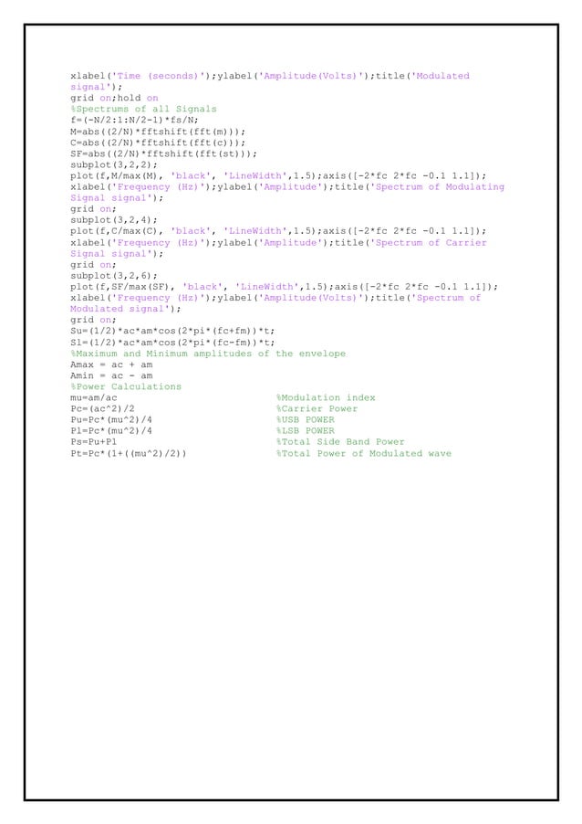 Communication Theory-1 project report || Carrier Acquisition in DSB_SC ...