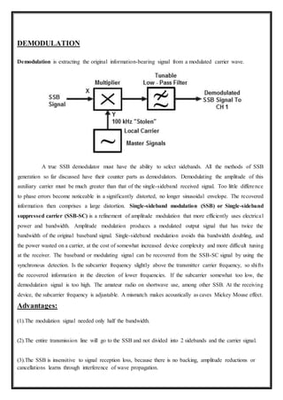 Communication Theory-1 Project || Single Side Band Modulation using Filtering Method and ...