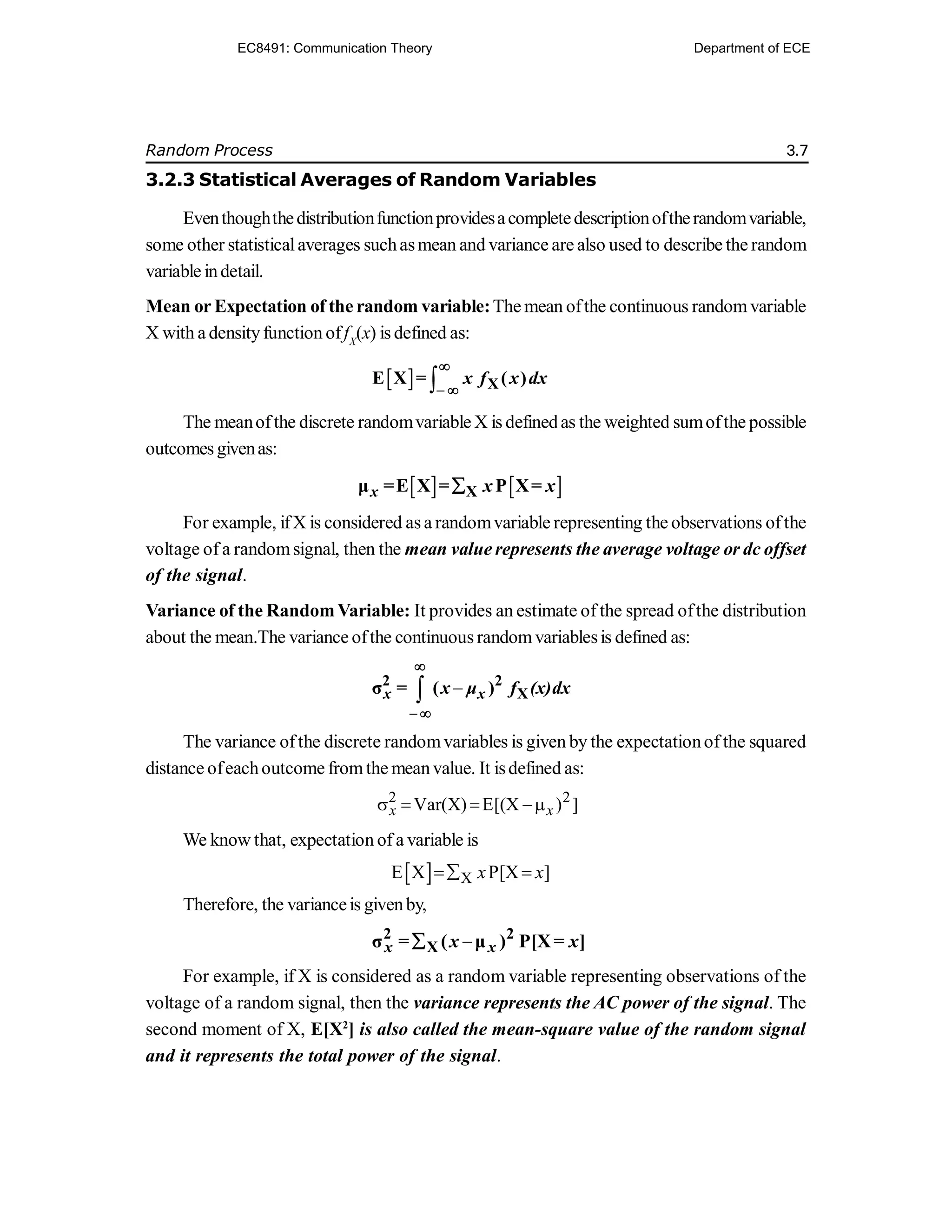 Communication Theory - Random Process.pdf