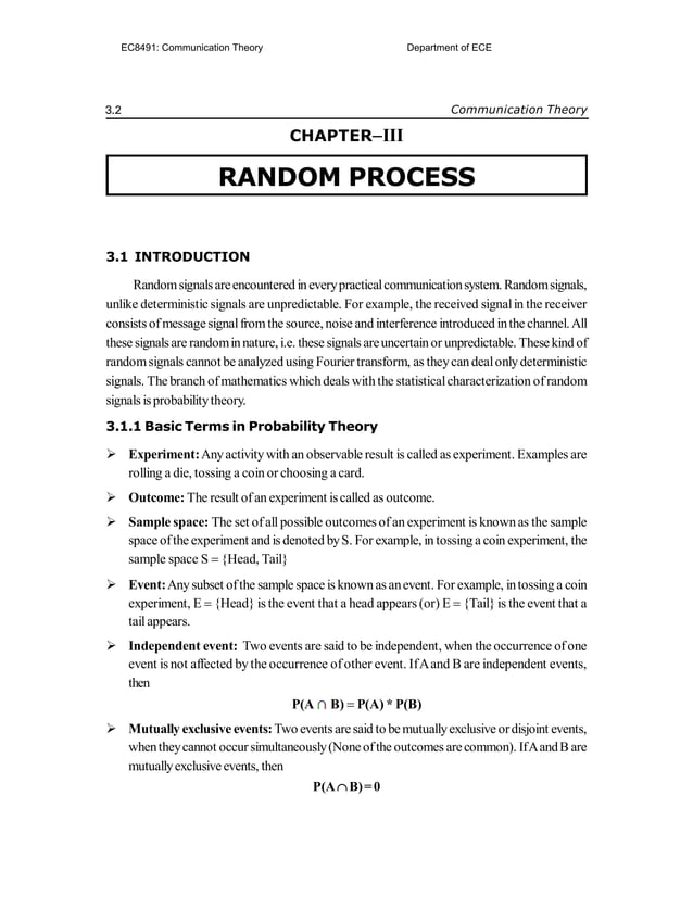 Communication Theory - Random Process.pdf
