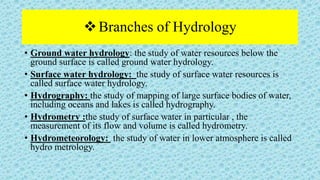 Ct 301 hydrology 5th | PPTX