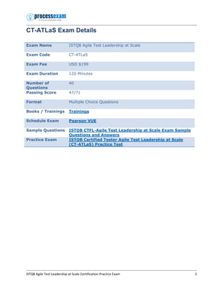 CT-ATLaS: Accelerate Preparation for ISTQB Agile Test Leadership at ...