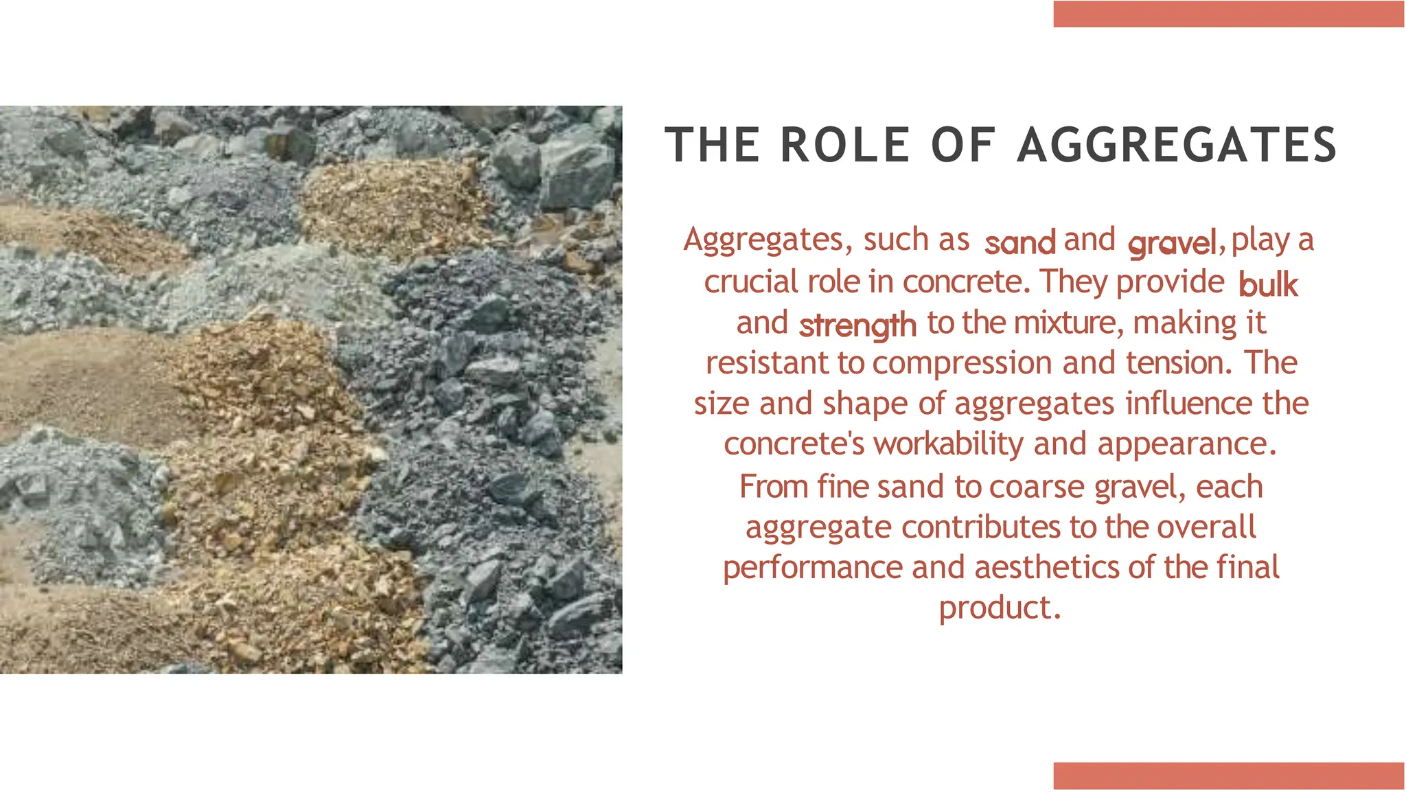 General ingredients of Concrete and their components in details. | PPTX