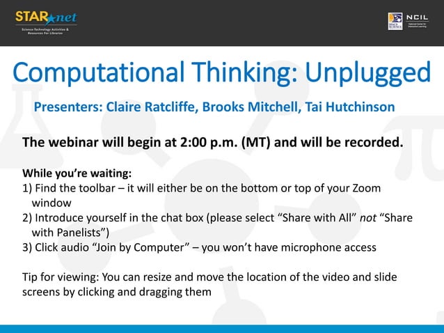 Computational Thinking: Unplugged (Day 1) | PPT