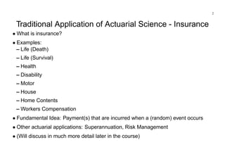 Principles of Actuarial Science Chapter 1 | PDF