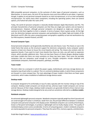 CT1101 - Computer Technology | PDF
