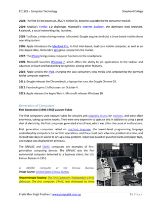 CT1101 - Computer Technology | PDF