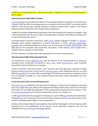 CT1101 - Computer Technology | PDF