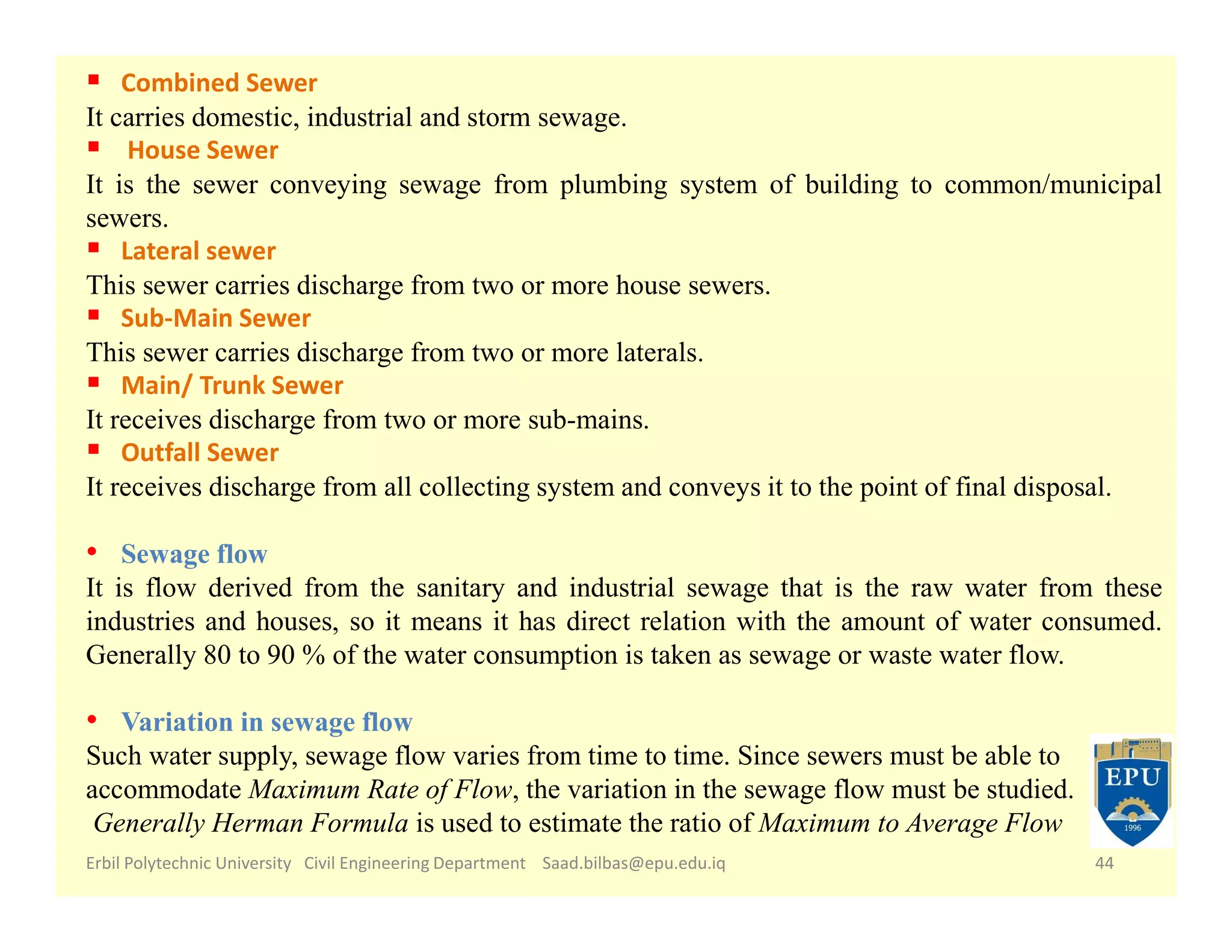 Sewage, Sewer system, and elevations Module | PDF